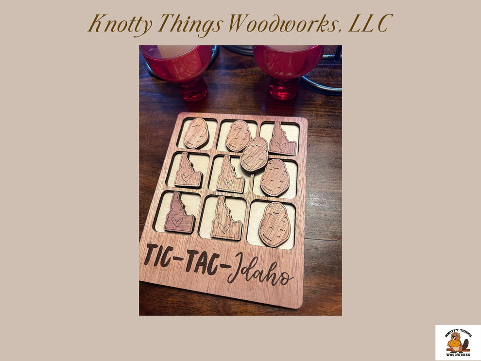 Wholesale Tic Tac Toe Board Game - Idaho Edition – Knotty Things ...